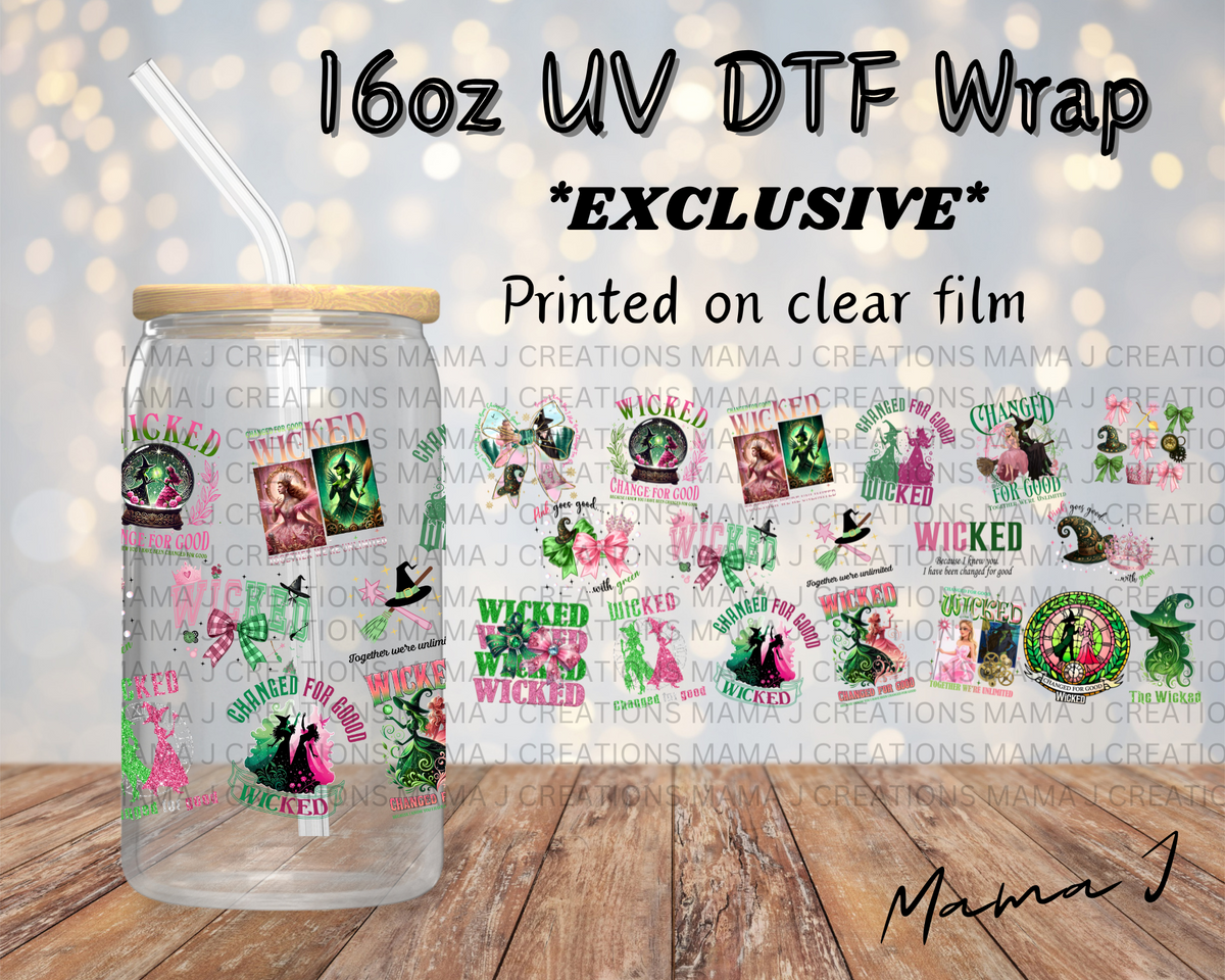 Wicked 4 UV DTF Libby Wrap 16oz| MamajCreations