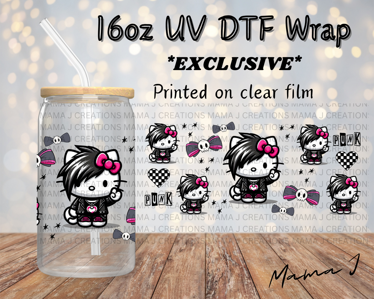 Hello Kitty Goth Libbey Wrap 16oz| MamajCreations
