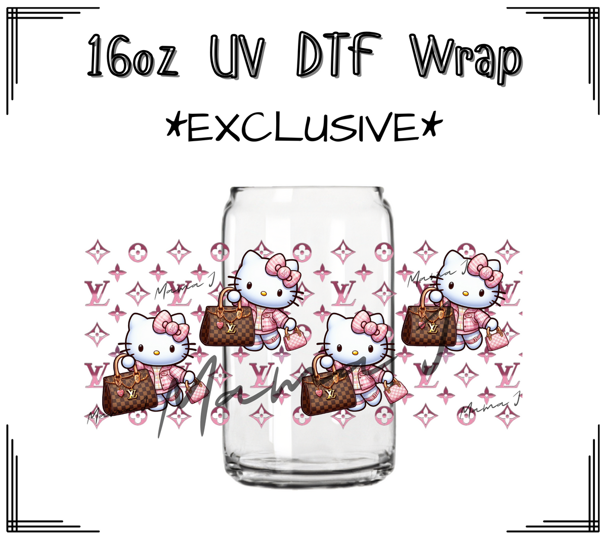 Hello Kitty LV 1 UV DTF Libby Wrap 16oz| MamajCreations