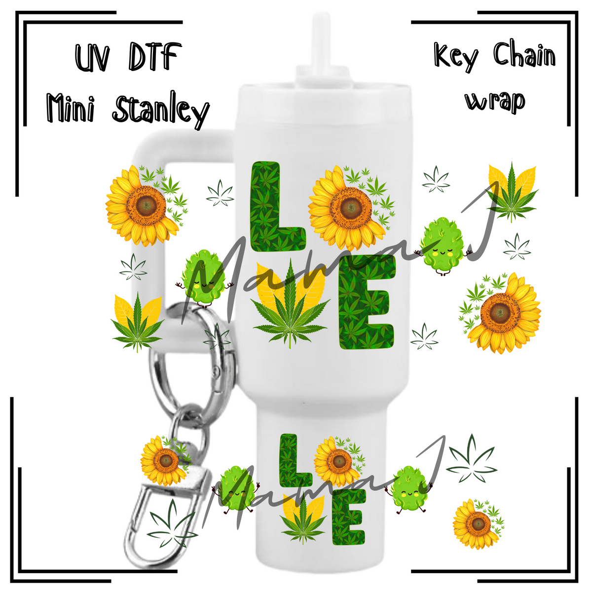 Love UV DTF Mini Stanley Key Chain Wrap| MamajCreations