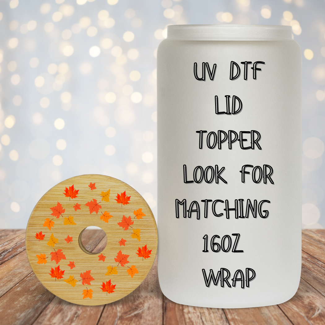 Fall Leaves UV DTF Lid Topper| MamajCreations