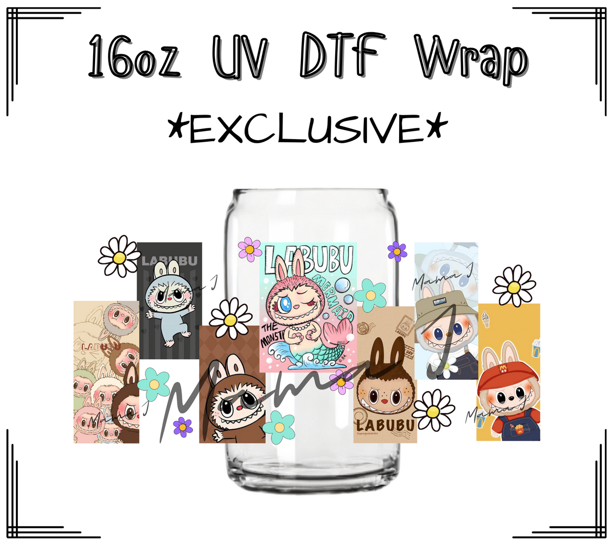 Labubu 4 UV DTF Libby Wrap 16oz| MamajCreations